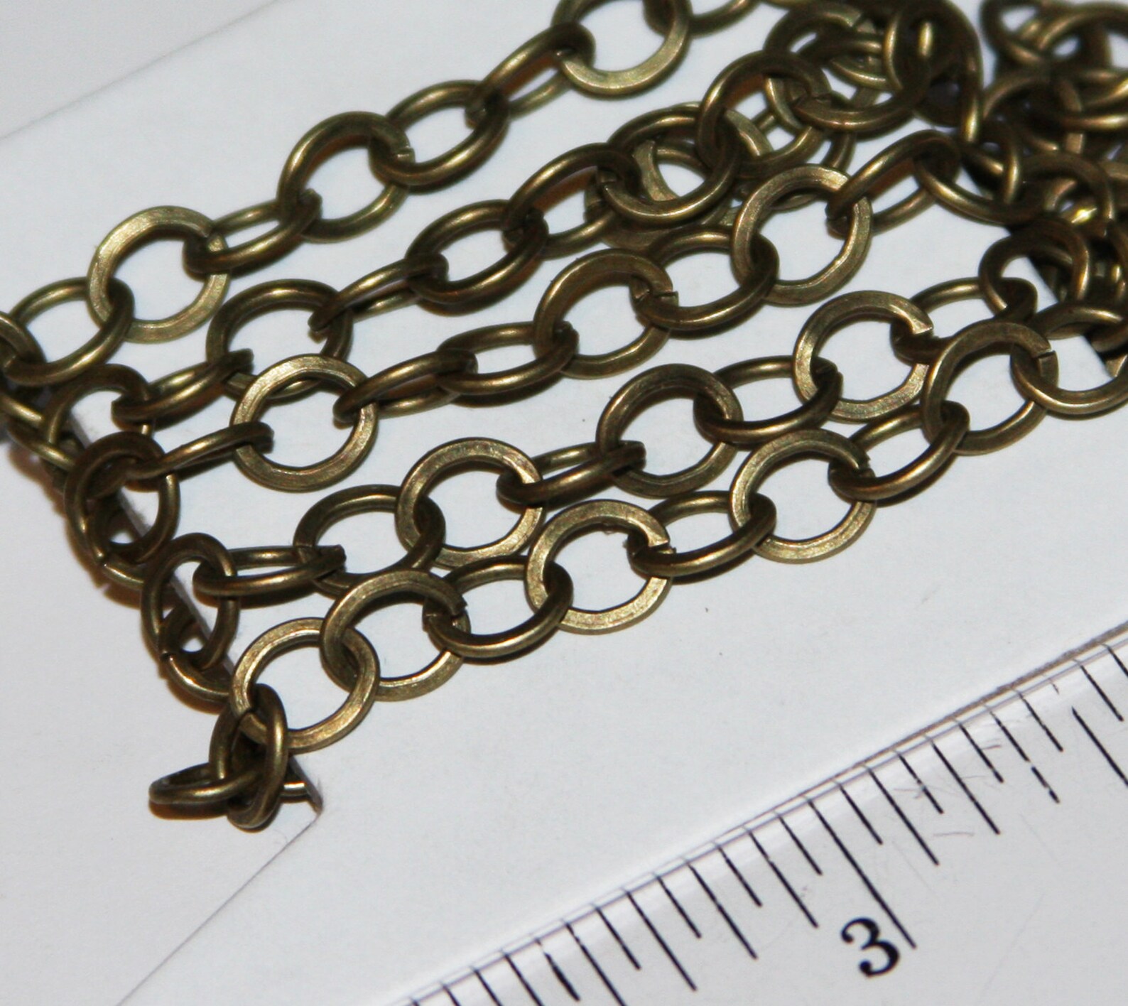 5ft Antique Brass Flat Round Cable Chain 6mm Chunky Silver - Etsy