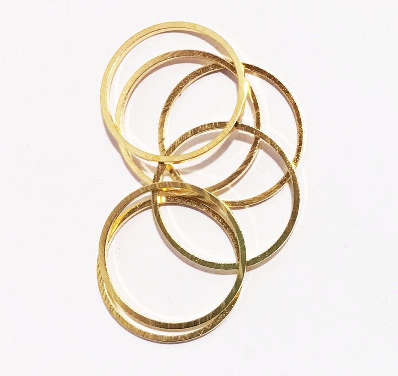 Bulk 50 Gold Color Brass Round Connector Rings 20mm 1mm Thick | Etsy