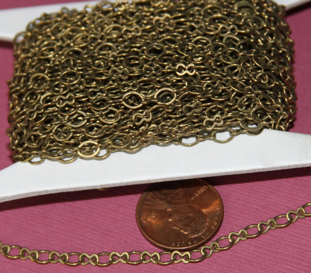 10 Ft Antiqued Brass Figure 8 Chain 5x3.5mm - Etsy