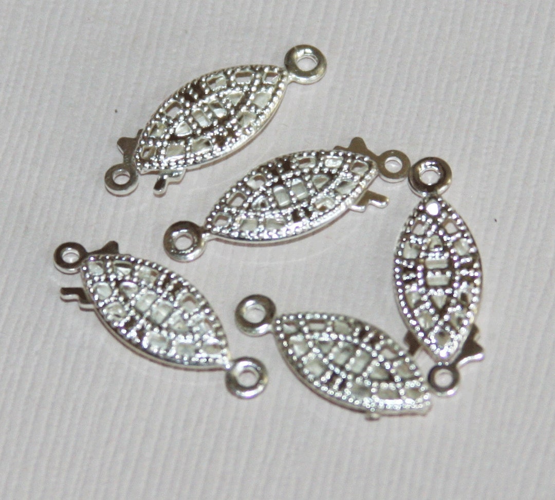 20 Pcs Silver Plated Fish Hook Clasp 20x7mm - Etsy