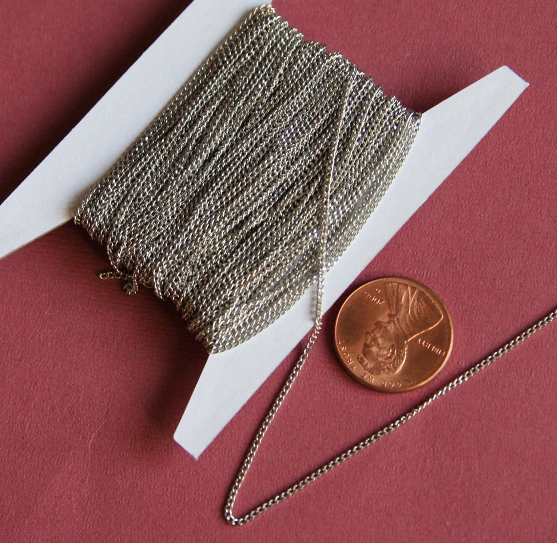 10ft Antique Silver Plated Tiny Curb Chain 1.3mm Soldered - Etsy