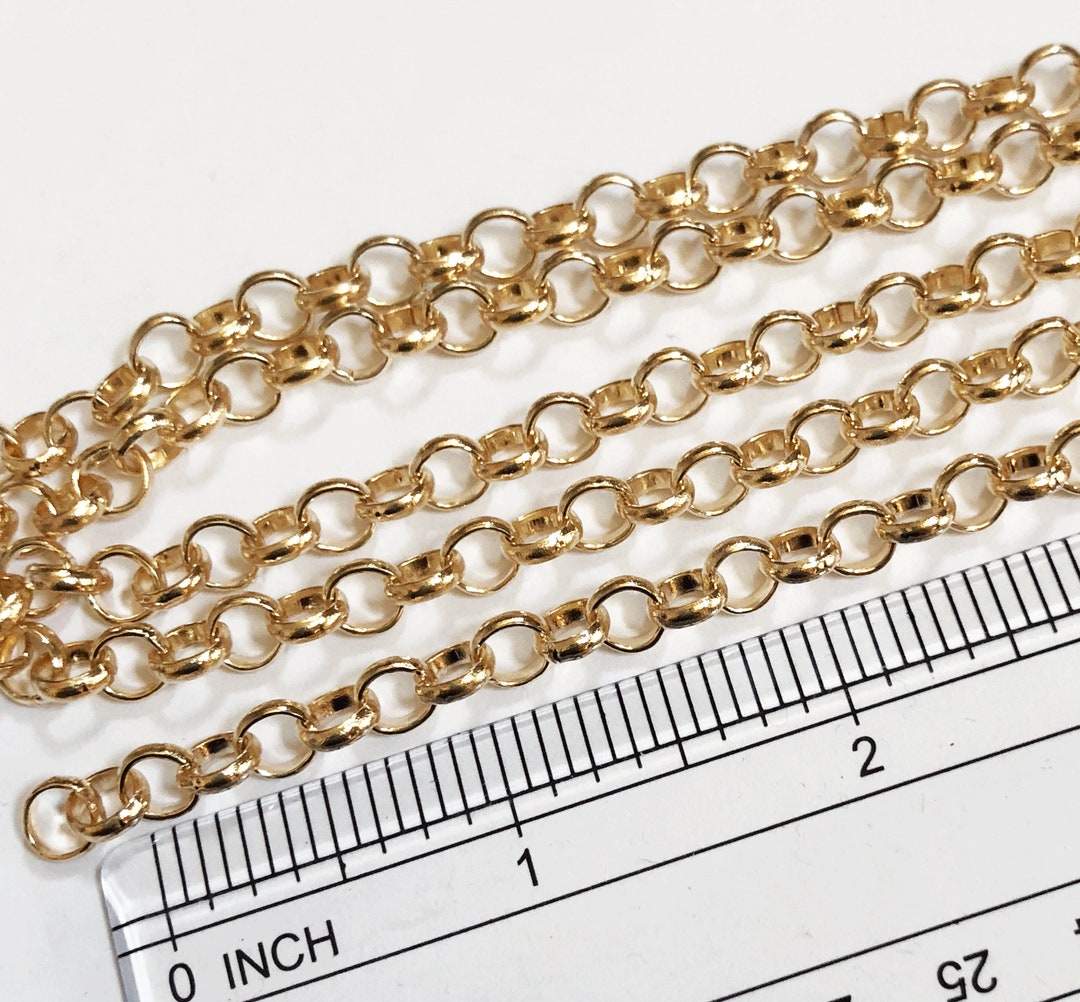 10 Ft Gold Plated Steel Large Chunky Rollo Chain 6mm Solder Links - Etsy