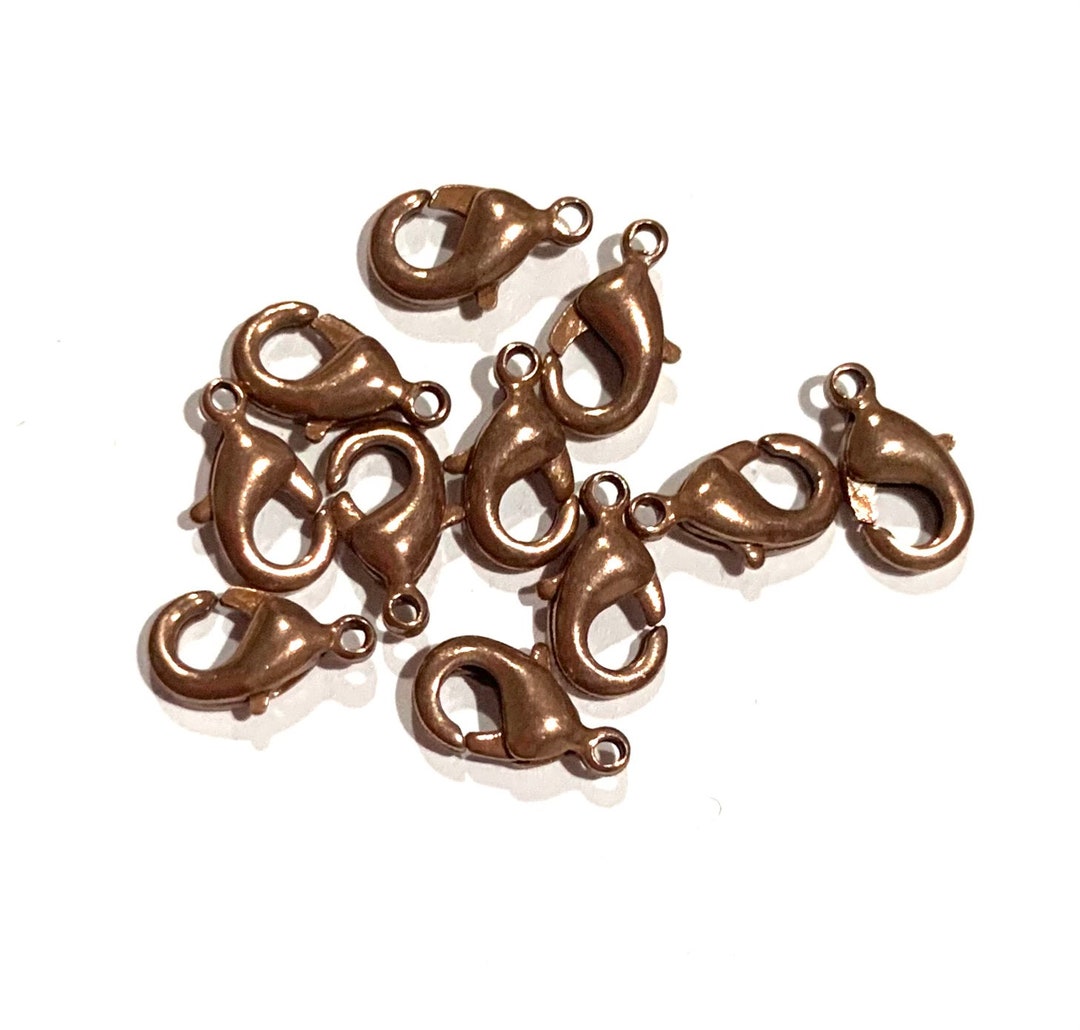 50 Pcs Small Antique Copper Finished Lobster Clasp 5x10mm , Antique ...