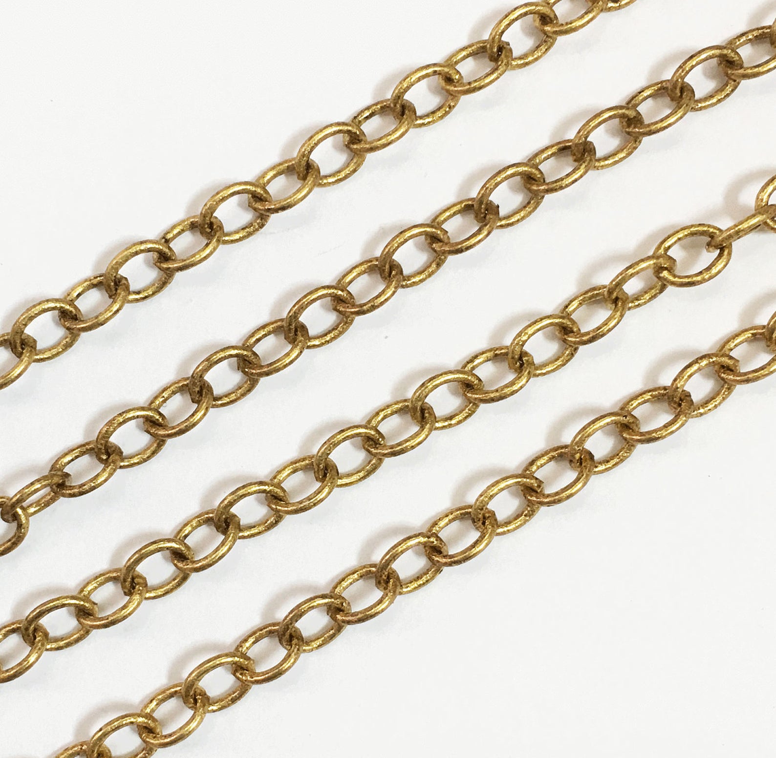 32ft Spool Antique Gold Plated Round Cable Chain 4x5mm Gold | Etsy