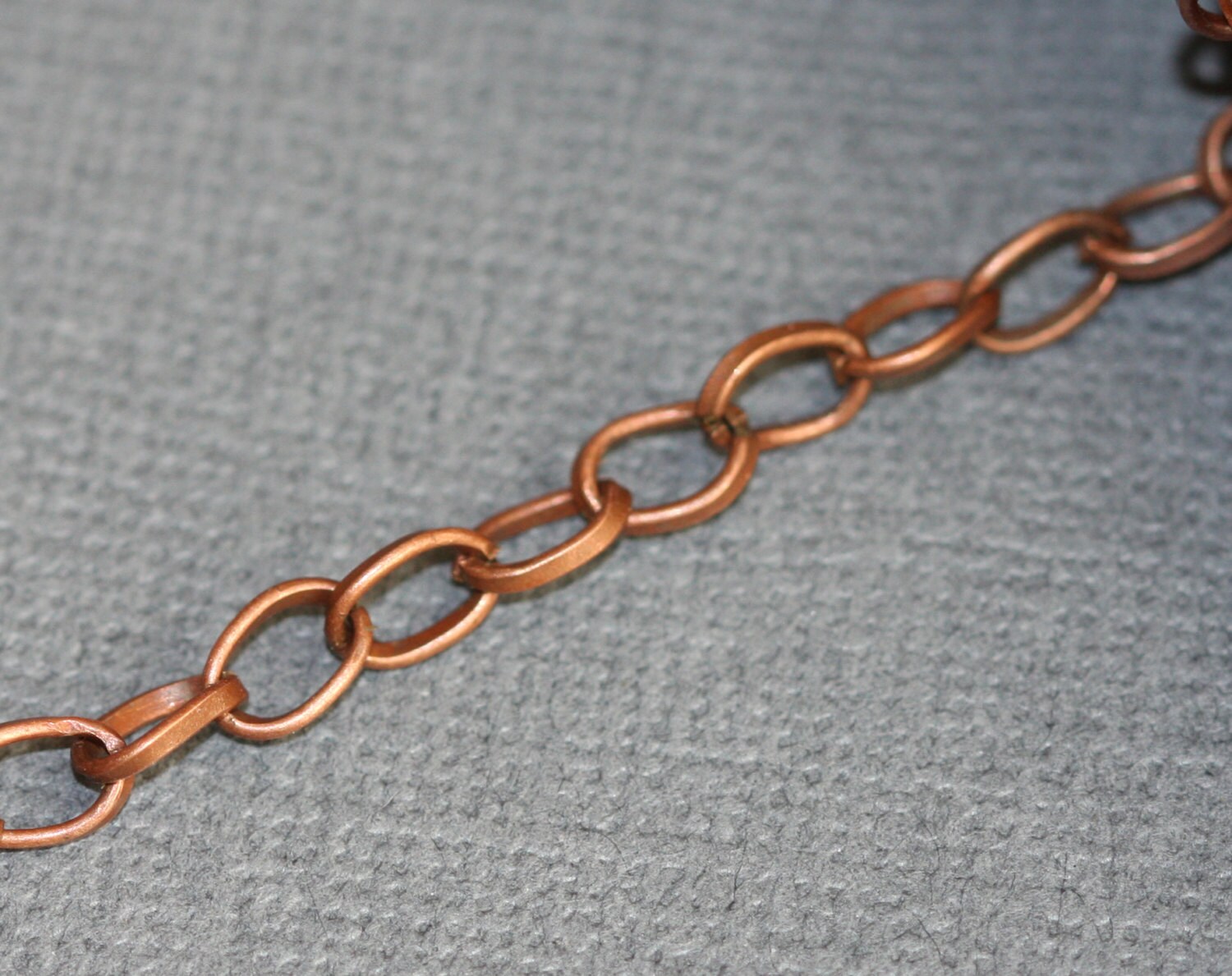10ft Antique Copper Finished Drawn Cable Chain 6x3.5mm - Etsy