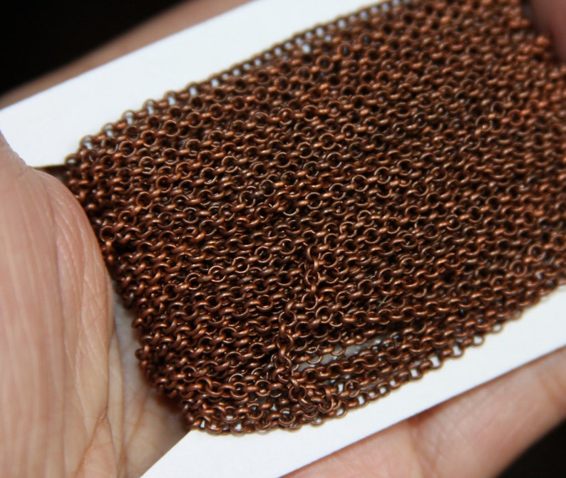 32ft Antique Copper Finished Rollo Chain 2mm Solder Links Red - Etsy