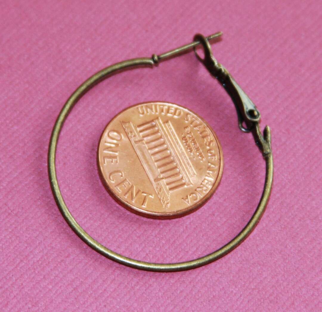 10 Pcs Antiqued Brass Earrings Hook 35mm - Etsy