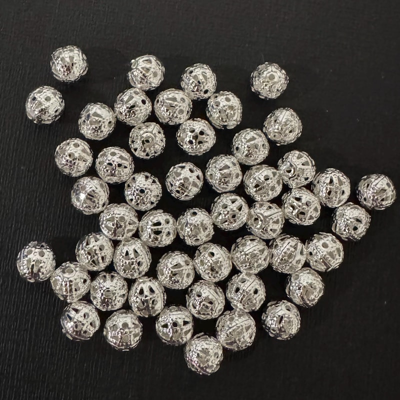 Silver Filigree Spacer Bead - Etsy