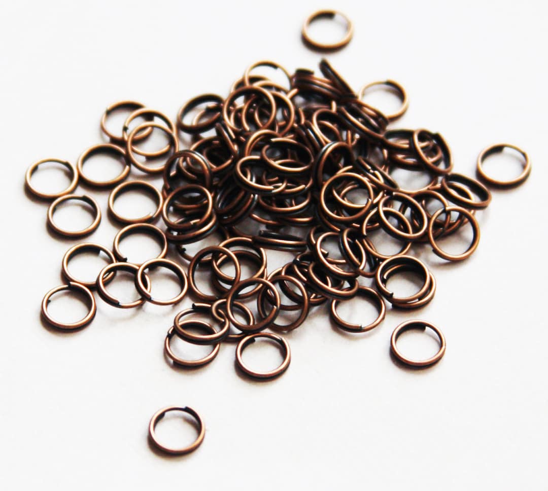 100 Pcs Antique Copper Plated Split Rings 6mm - Etsy