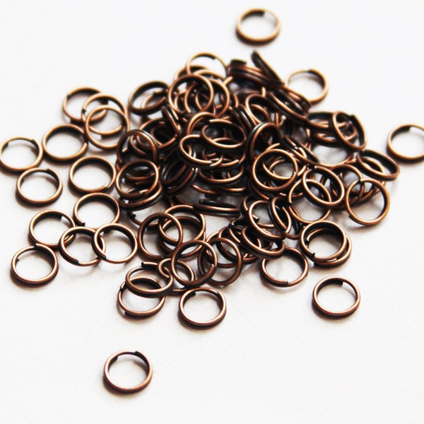 Copper Split Rings - Etsy