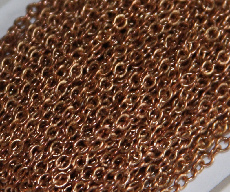 10ft Copper Plated Soldered Round Cable Chain 3x2.7mm - Etsy