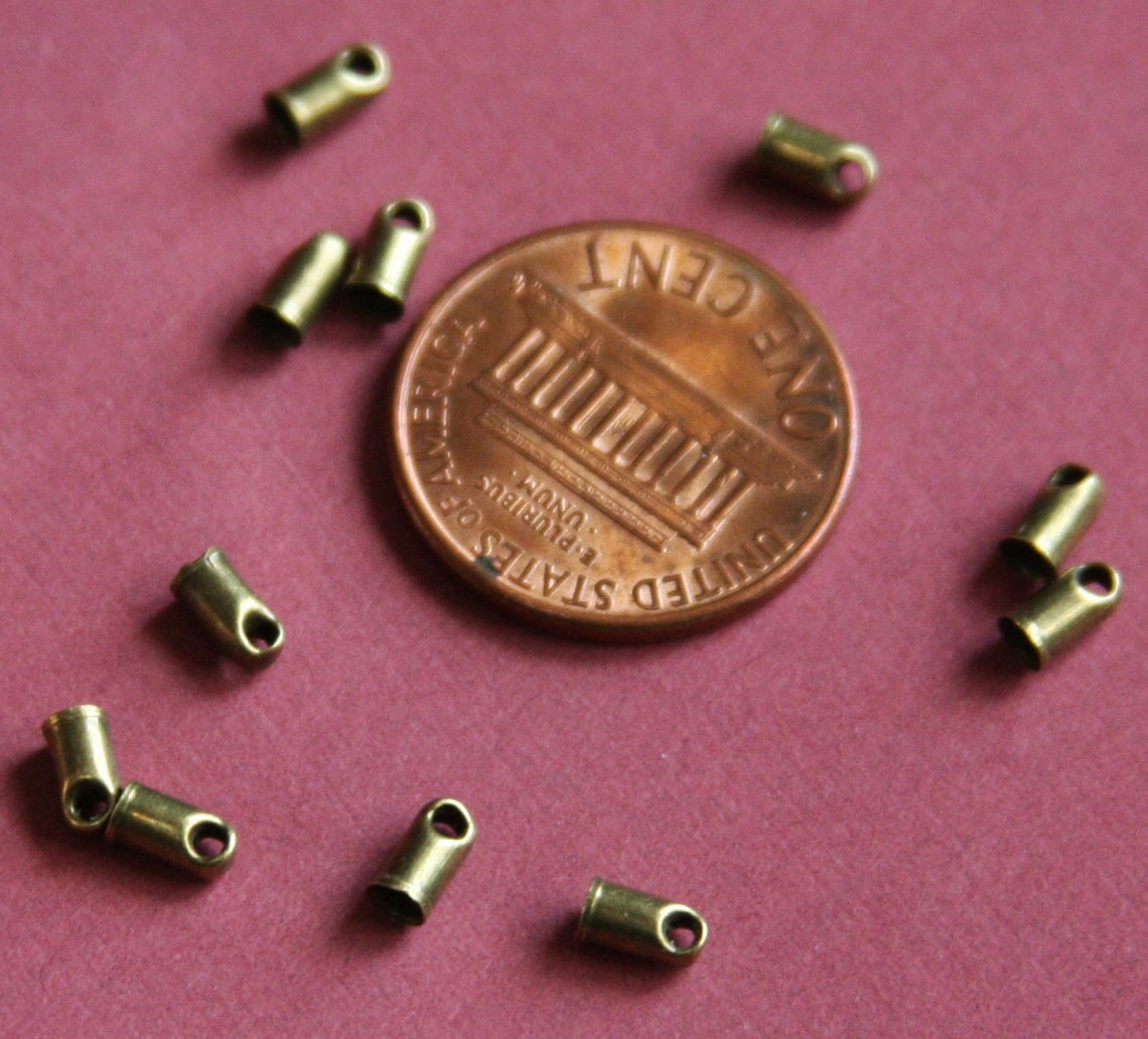 50 Pcs Antique Brass End Cap 5.3x2.7mm - Etsy