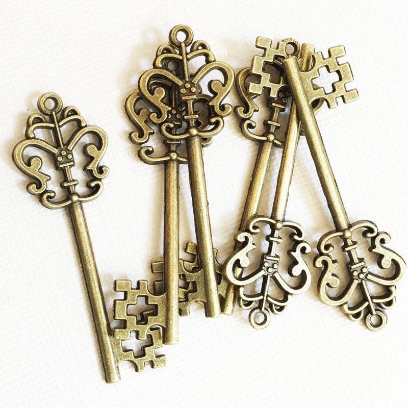 Antique Key Charm - Etsy