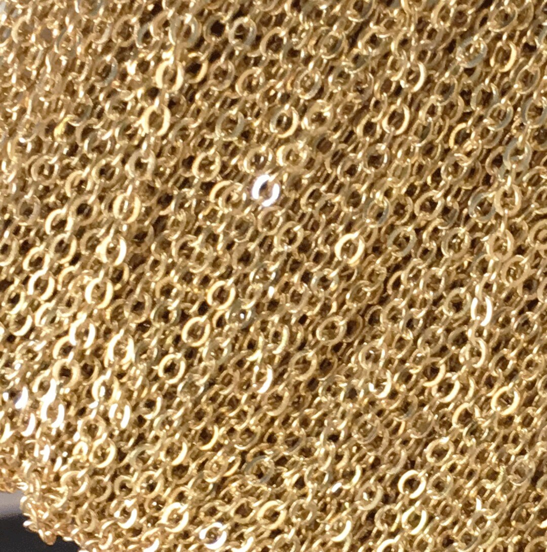 10 Ft Gold Plated Chain 1.6 Mm Tiny Flat Solder Cable Chain, Bulk Small ...