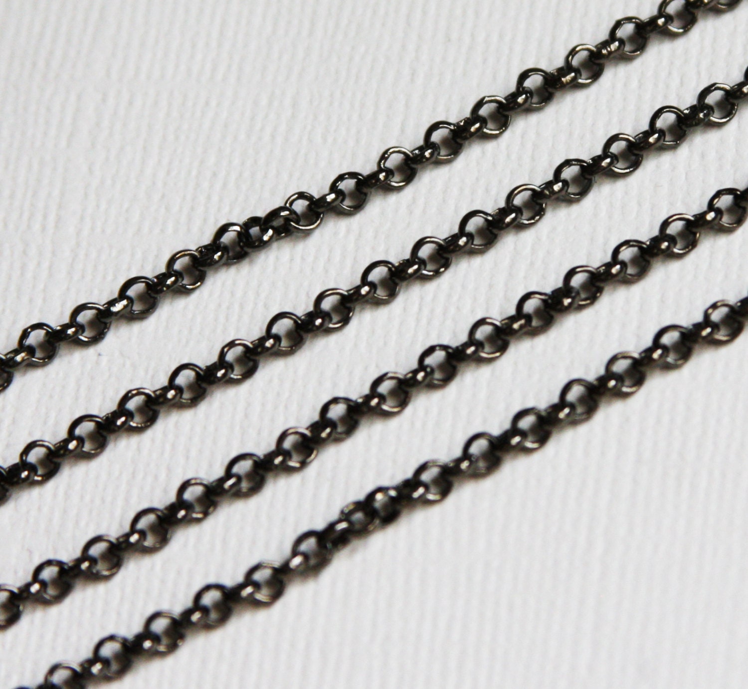 5ft Gunmetal plated Rollo chain 3.1 mm Solder links | Etsy