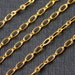 3ft SAMPLE Chain of Gold Plated Long and Short Chain 4x2mm, Gold Chain ...