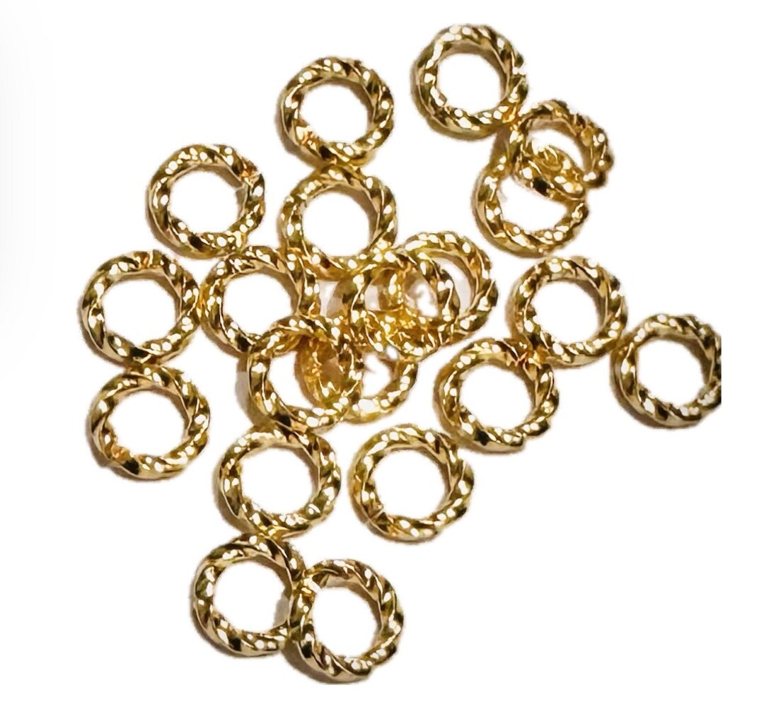 100 Pcs of Gold-plated Fancy Jump Rings 6mm 17 G - Etsy