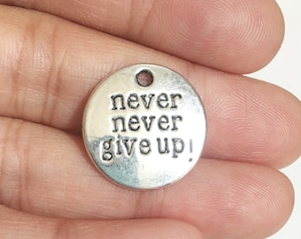Never Give up Coin - Etsy