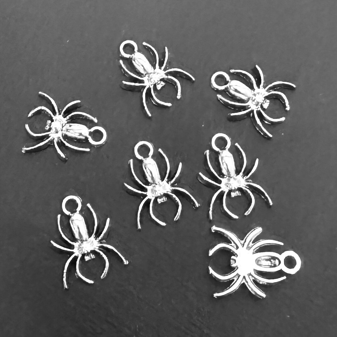 Bulk 100 Antique Silver Spider Charm 16x13mm, Halloween Spider Charm - Etsy
