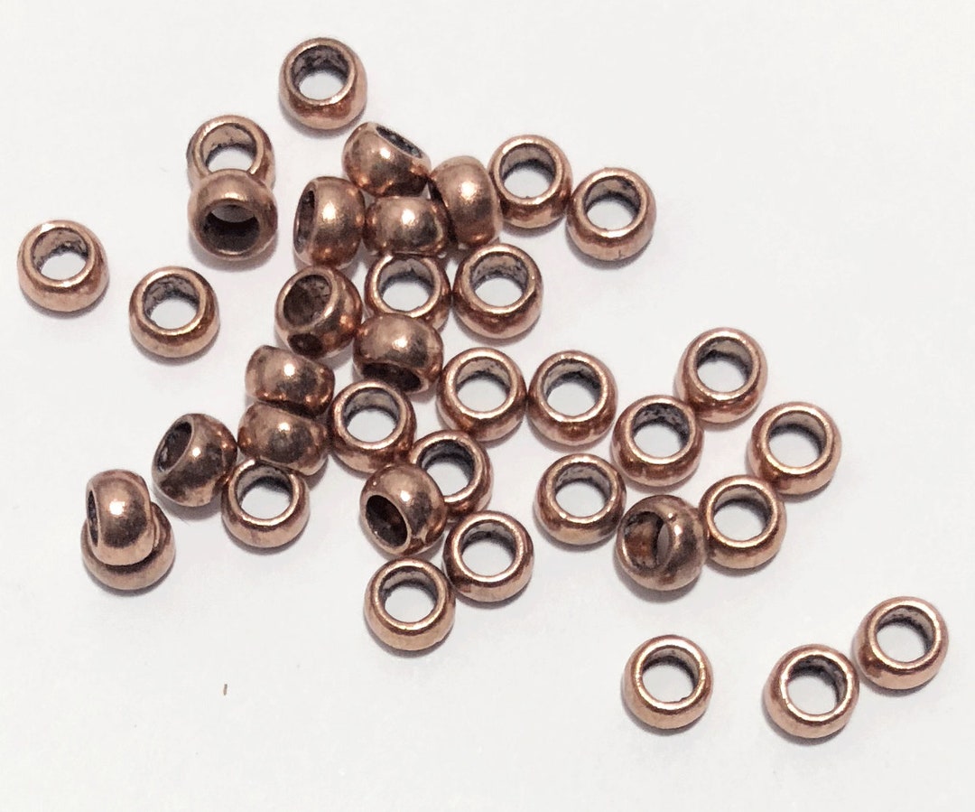 90 Antique Copper Roundel Spacer Beads: 3x5mm Zinc Alloy - Etsy