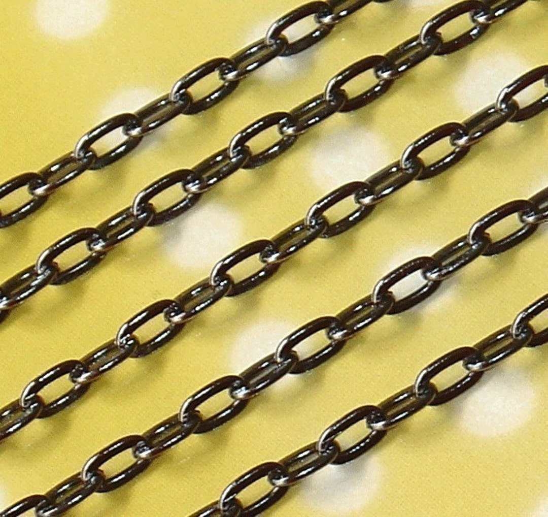 5ft Gunmetal Flattened Drawn Cable Chain 4.8mm - Etsy