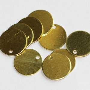 100 Pcs Raw Brass Coin Drop 10mm - Etsy