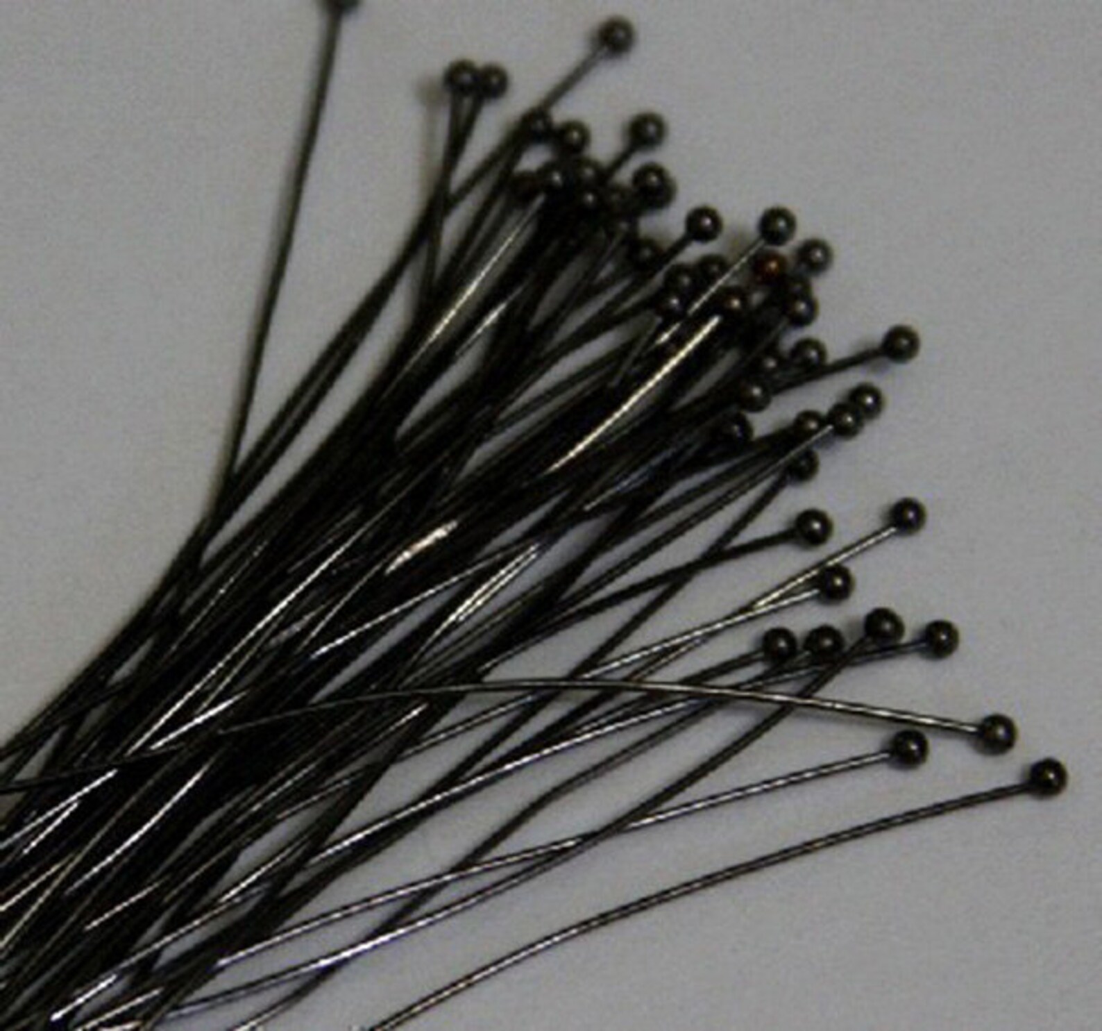 100 Gunmetal Ball End Head Pins 24 Gauge 2 Inch - Etsy