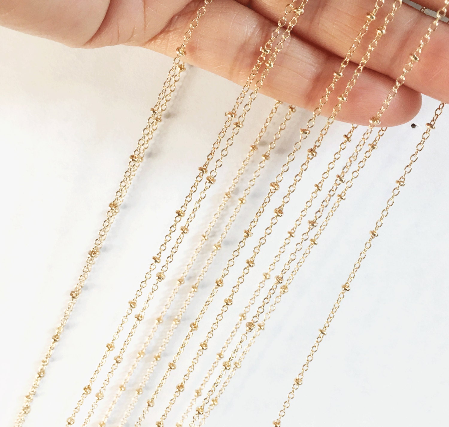 10ft Light Gold Color Brass Chain With Beads Light Gold - Etsy