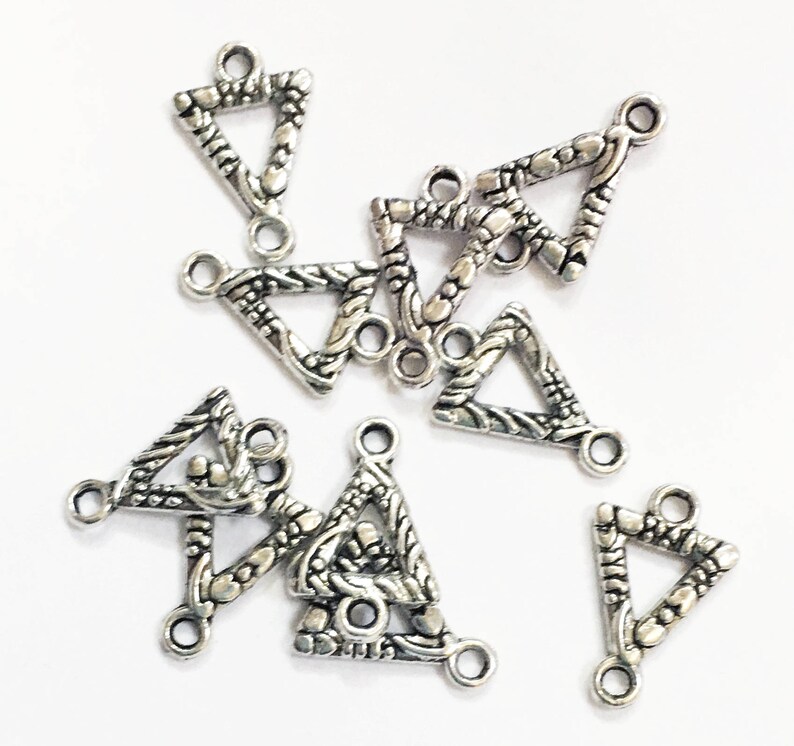 20 Antique Silver Alloy Triangle Connector 16x10mm Bulk - Etsy