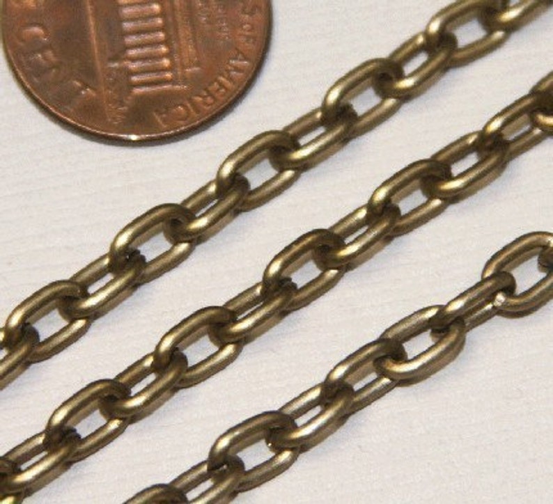 15 ft Aluminum Light Weight chain 7X4.2 mm Antiqued gold | Etsy