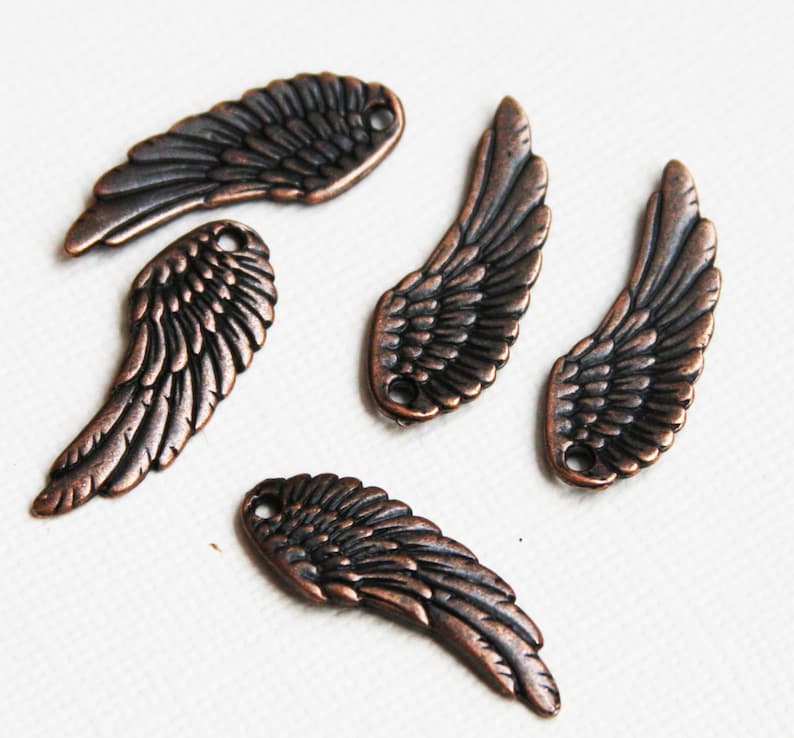 10 Pcs Antique Copper Angel Wing 22x10mm - Etsy