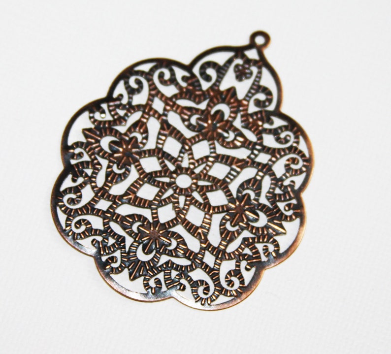 Bulk 100 Pcs Antique Copper Filigree Pendant Stamped Filigree - Etsy