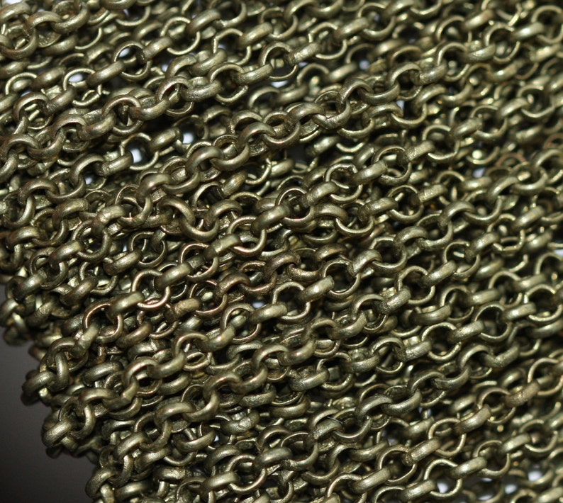 32ft Antique Brass Rollo Chain 3.1 Mm Solder Links Brass | Etsy