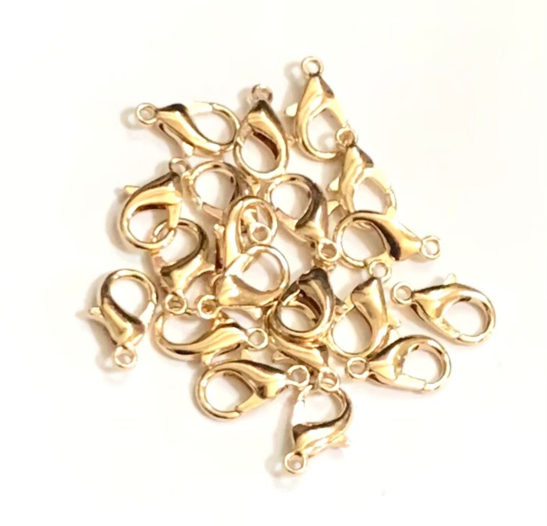 20 Light Gold Parrot Clasps: Zinc Alloy Lobster Clasps (14x8mm) - Etsy