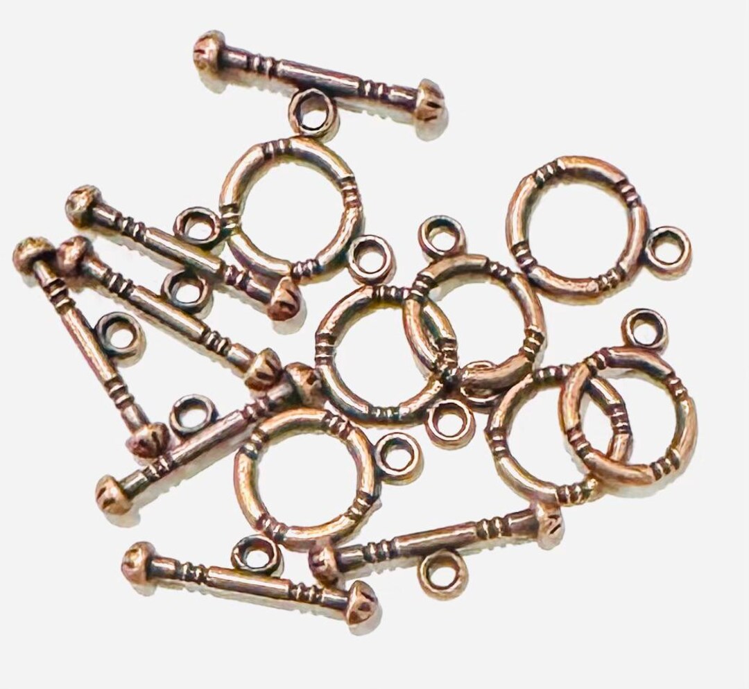 20 Sets Antiqued Copper Toggle Clasps With Line 16x12mm - Etsy