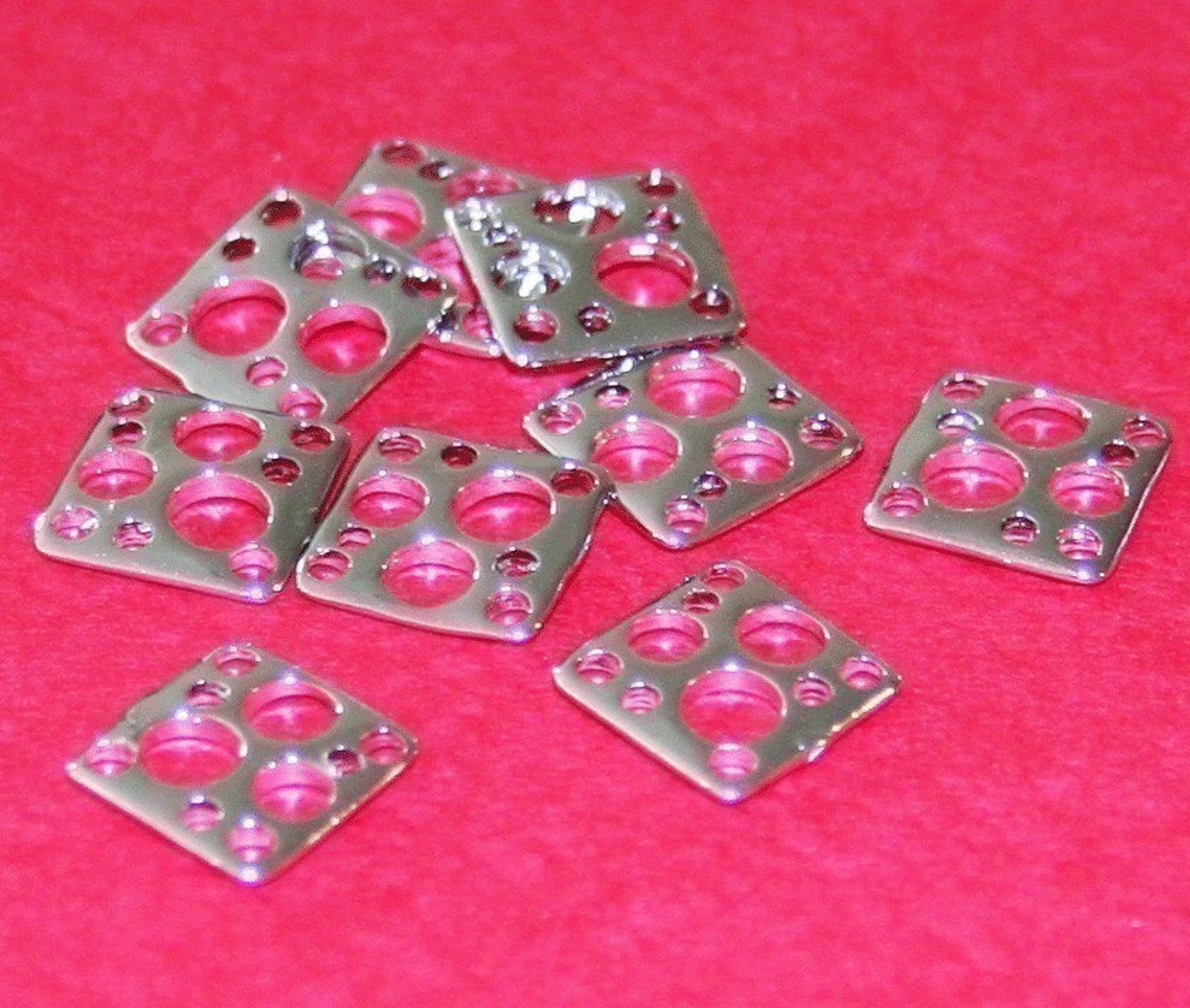 10 Pcs Silver Plated Brass Square Links 10mm - Etsy