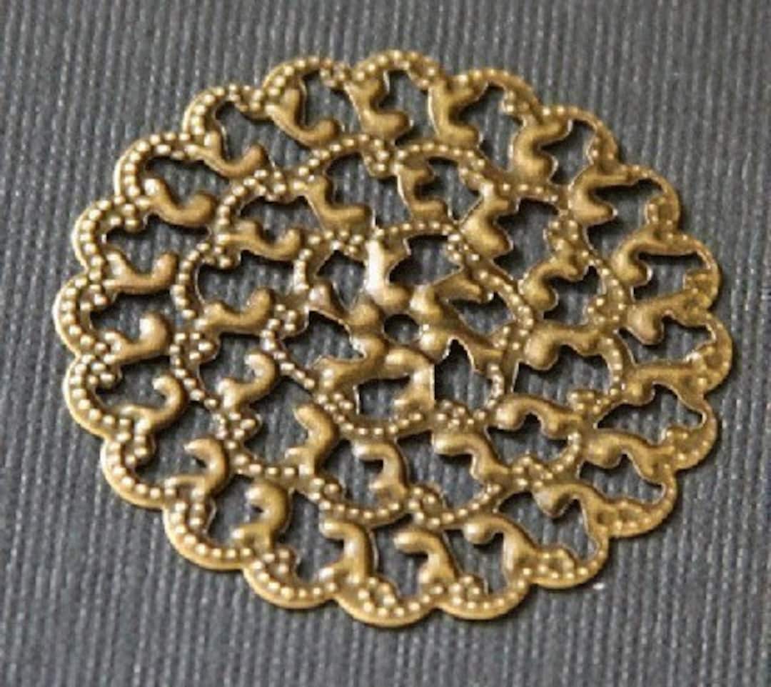 50 Pcs Antiqued Brass Filigree Sheets 35x35mm - Etsy