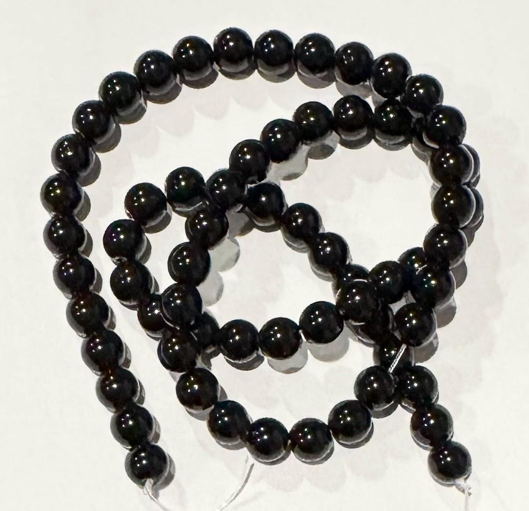 16 Inch Strand Black Onyx Round Beads 6mm - Etsy