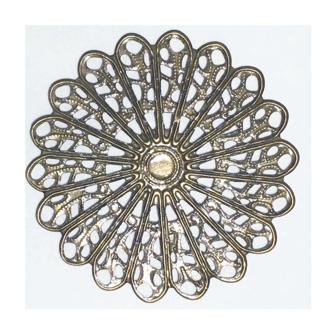 20 Pcs Antiqued Brass Filigree Sheets 44mm - Etsy