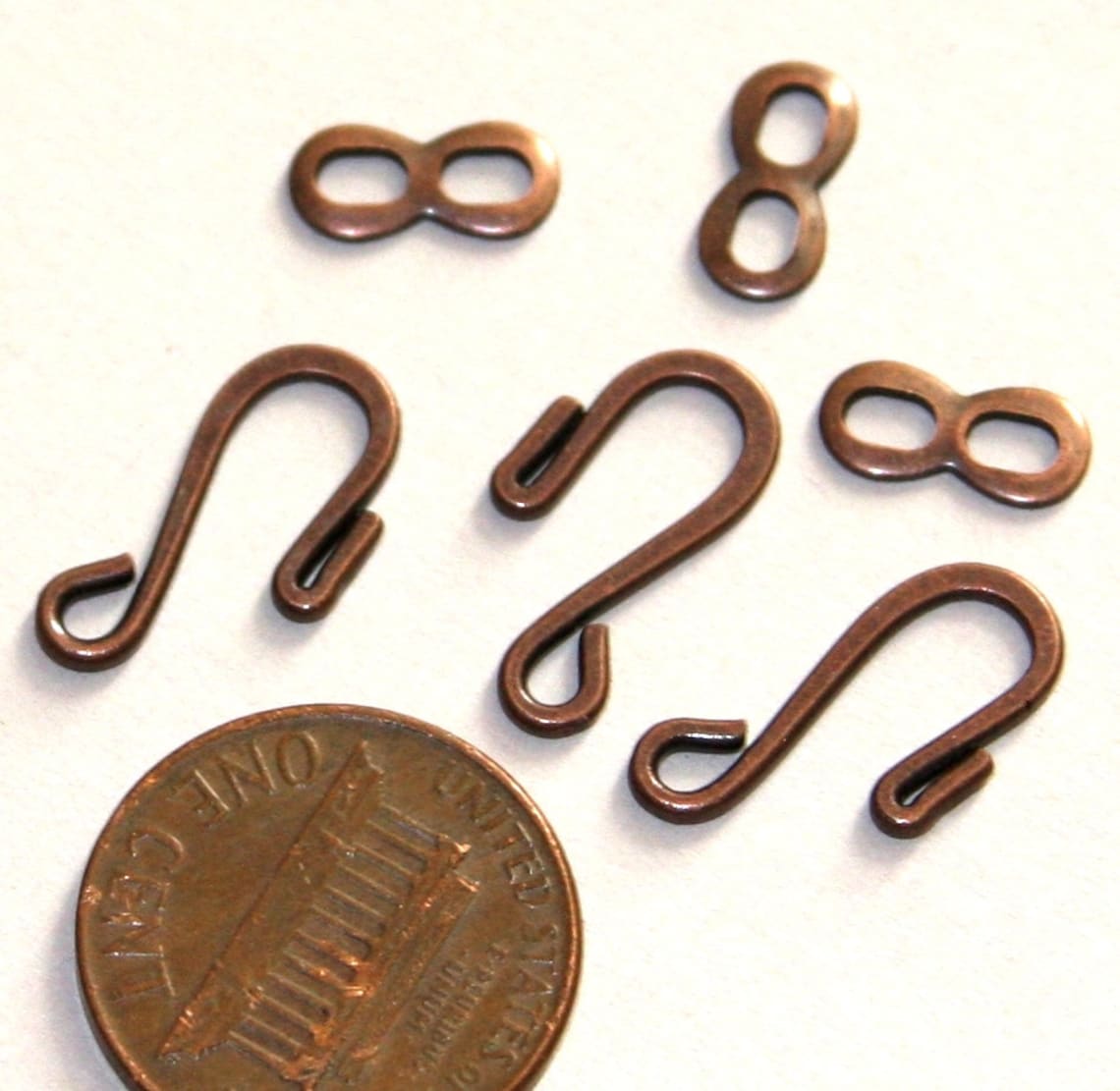 90 Sets of Antique Copper Clasp Flat Hook and Eye Clasps - Etsy