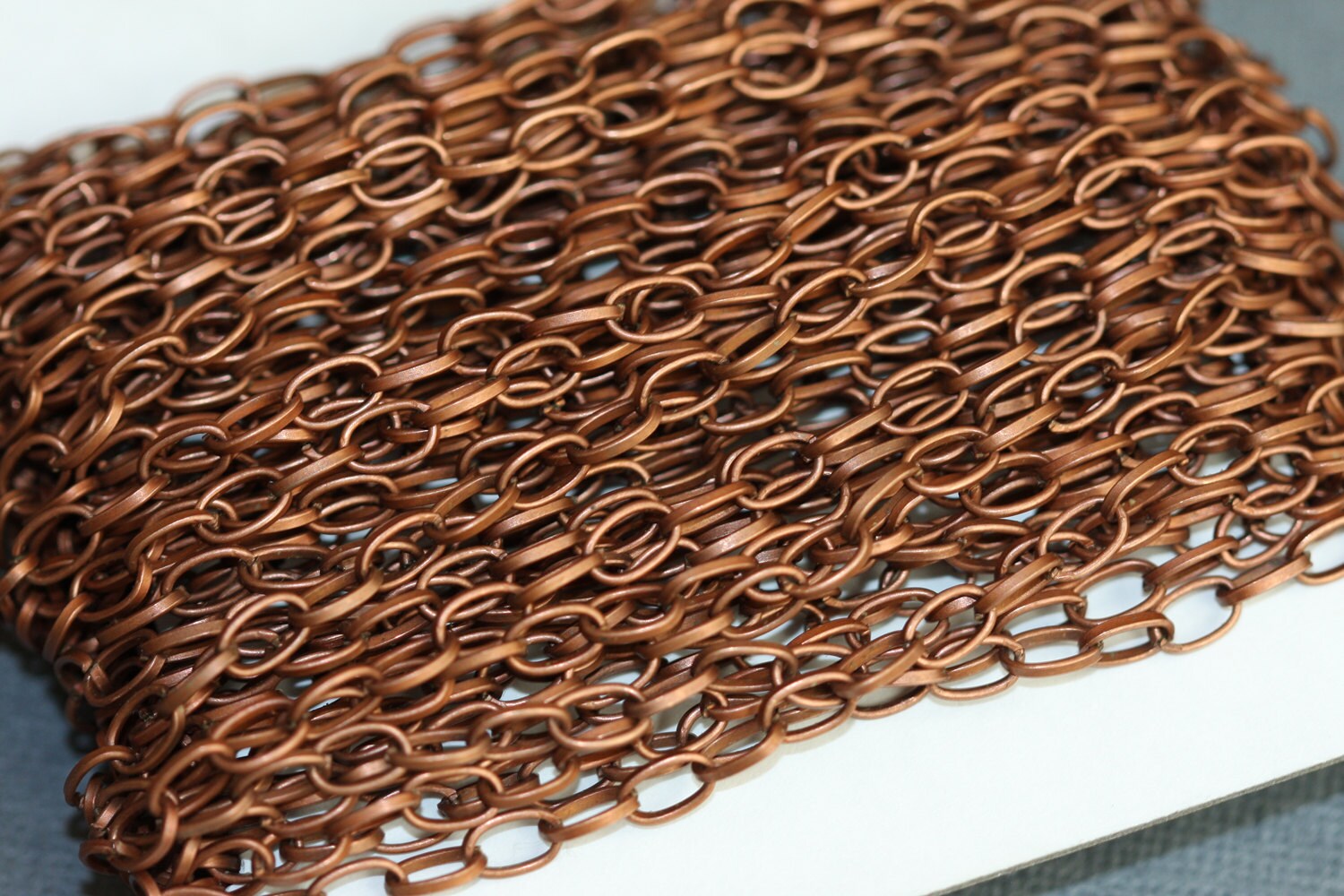 10ft Antique Copper Finished Drawn Cable Chain 6x3.5mm - Etsy