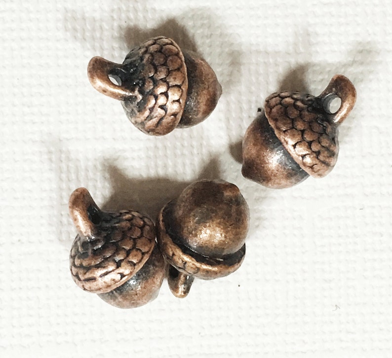 Bulk 40 Pcs Antique Copper Plated Acorn Charm 15x10mm Antique - Etsy