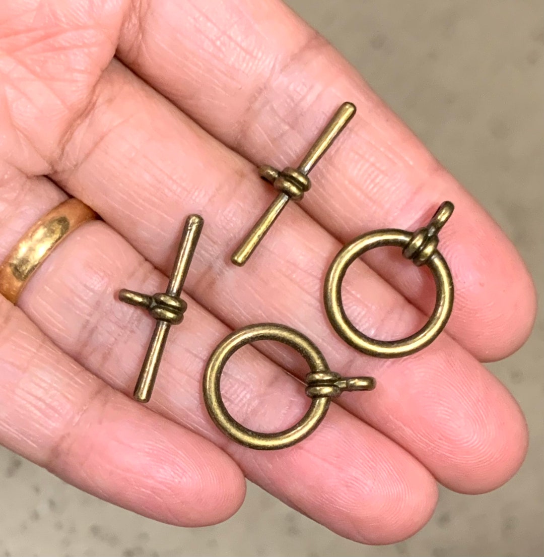 Bulk 50 Sets of Antiqued Brass Toggle Clasps 22x17mm, Bronze Toggle Clasps - Etsy