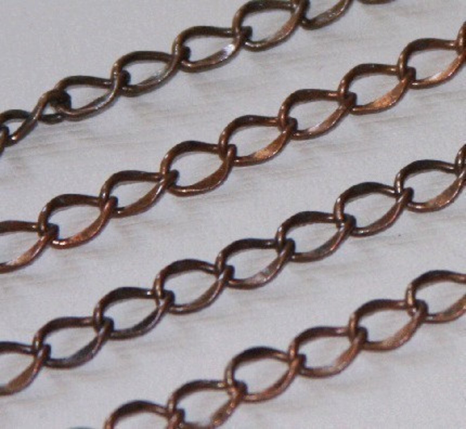 5 Ft Antiqued Copper Hammered Soldered Chain 5x6.5mm Brass - Etsy