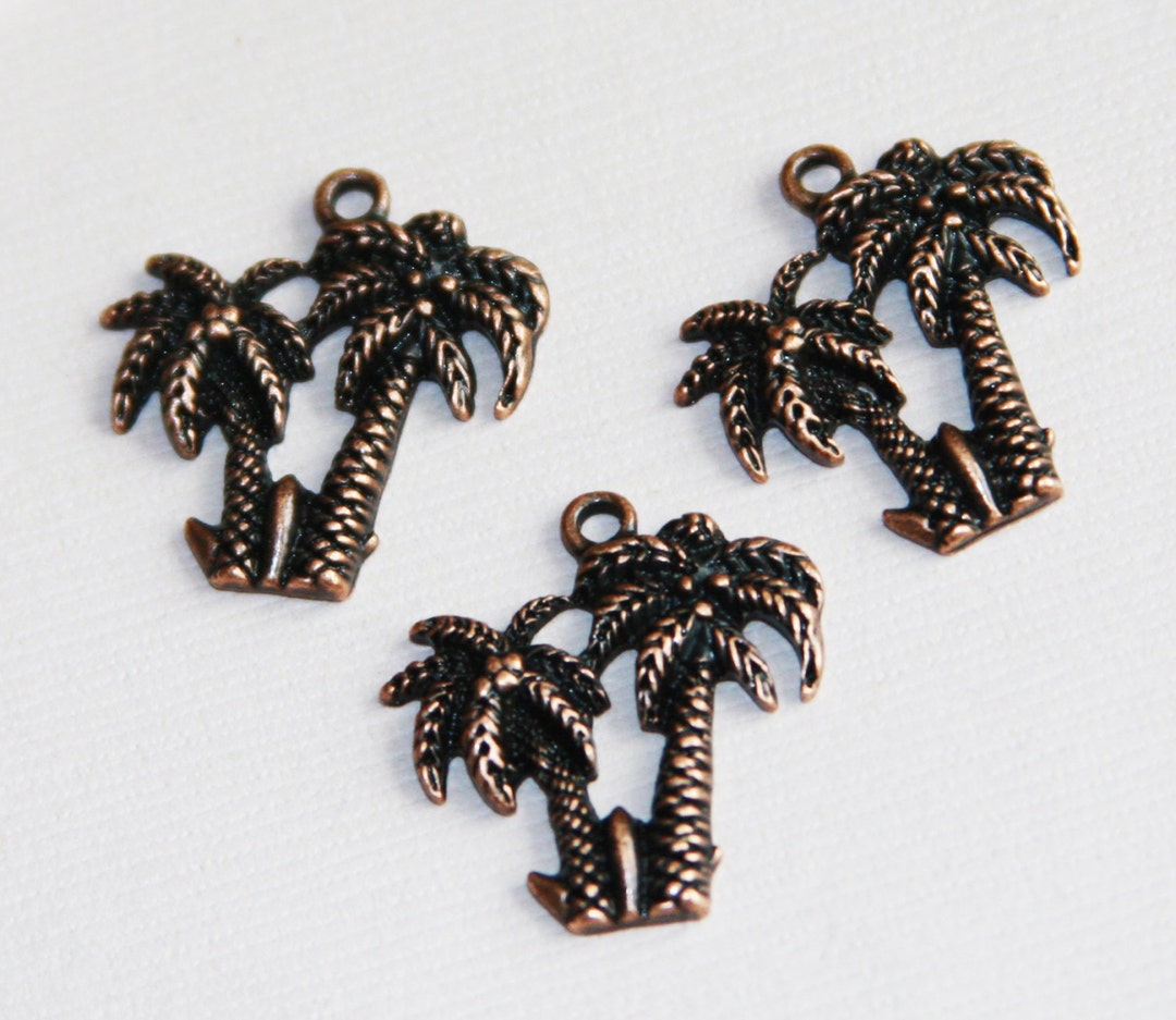 Bulk 50 Pcs Antiqued Copper Palm Tree Pendant 20x19mm - Etsy