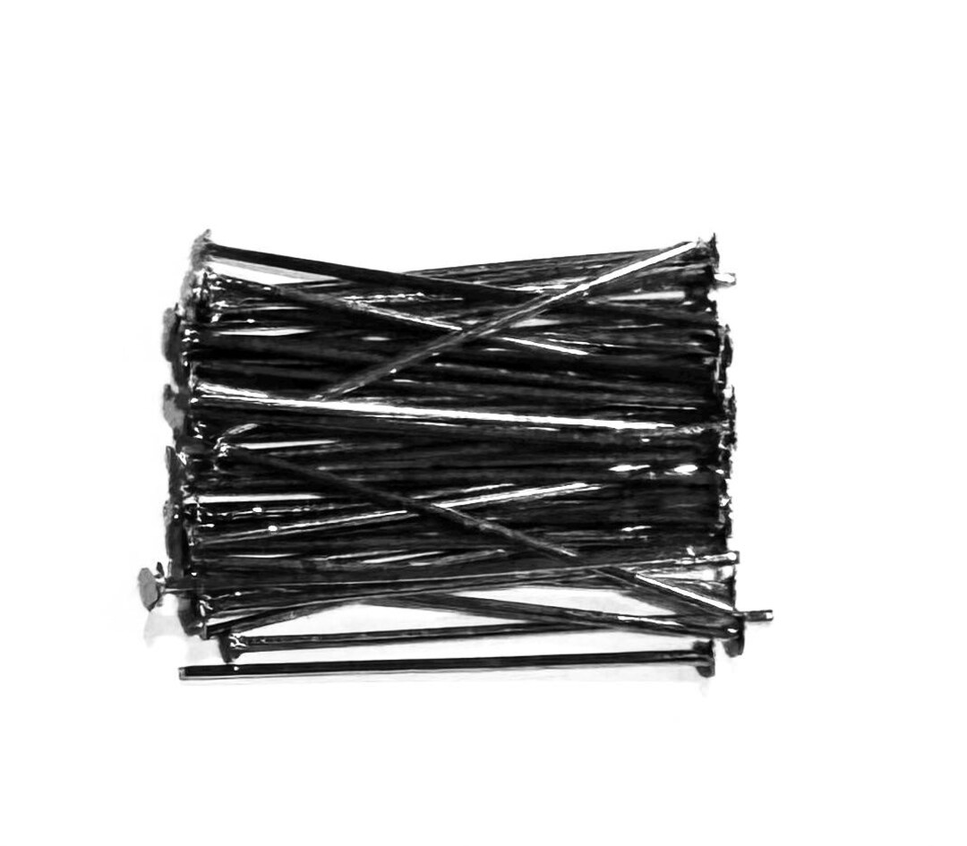 550 Gunmetal Plated Steel Head Pins: 21 Gauge, 0.78 Inch - Etsy