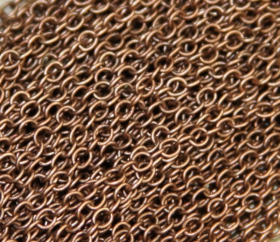 5 Ft Antique Copper Finished Small Cable Chainround Cable - Etsy