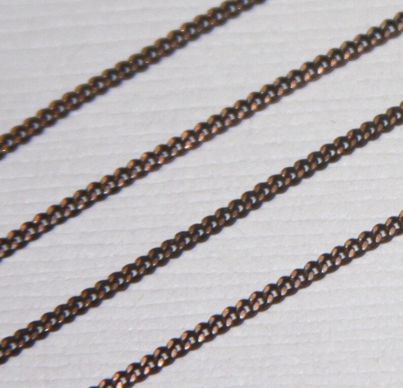 10 Ft Antiqued Copper Tiny Curb Chain 1.3mm Solder Links - Etsy