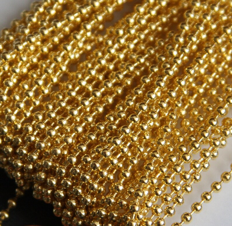 Special Sales: 32 Ft Spool Gold Plated Ball Chain 2.4mm - Etsy