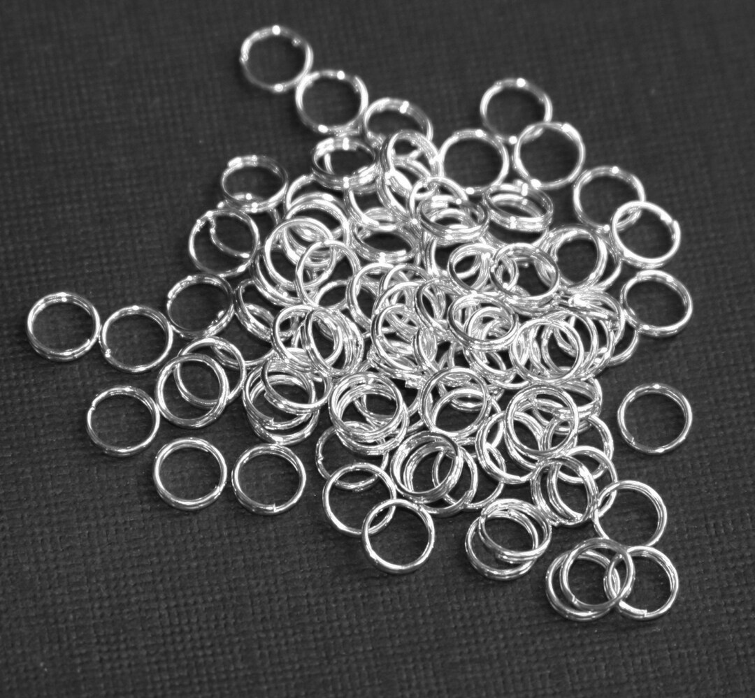 100 Pcs Silver Plated Split Rings 6mm - Etsy